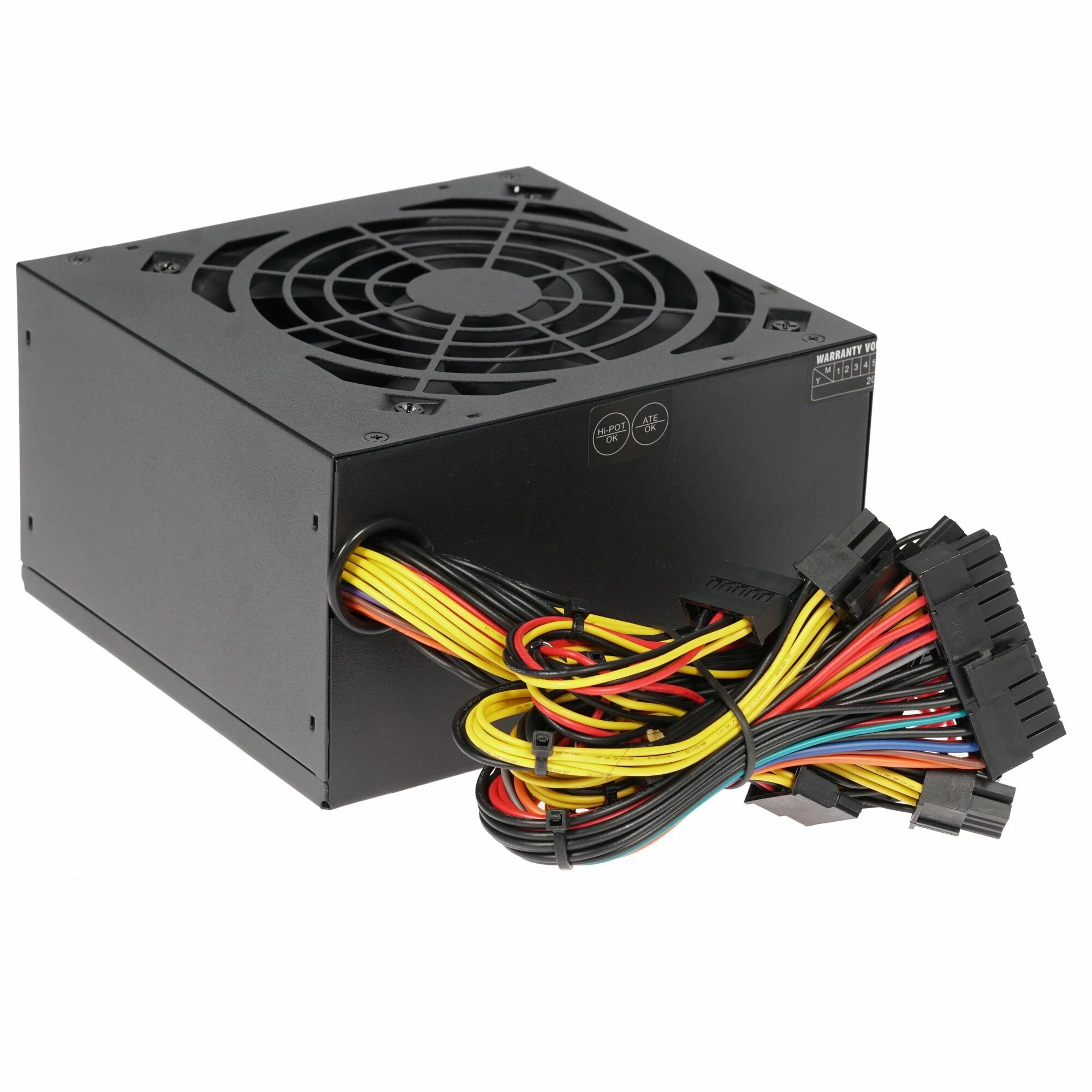 Блок питания Powerman 600W (PM-600ATX-F-BL_BOX) черный - ATX 20+4 пин, 4 pin + 4 pin CPU, 5 SATA, 2 x 6+2 pin, 1 x 6 pin PCI-E
