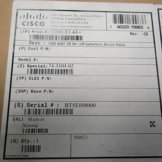 Модуль Cisco 15305-E1-63