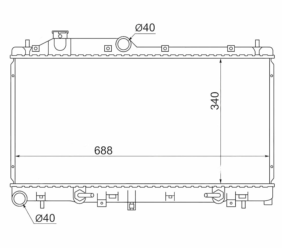 Радиатор SAT SB0005-BL Subaru Forester 07-19 / Impreza 00-16