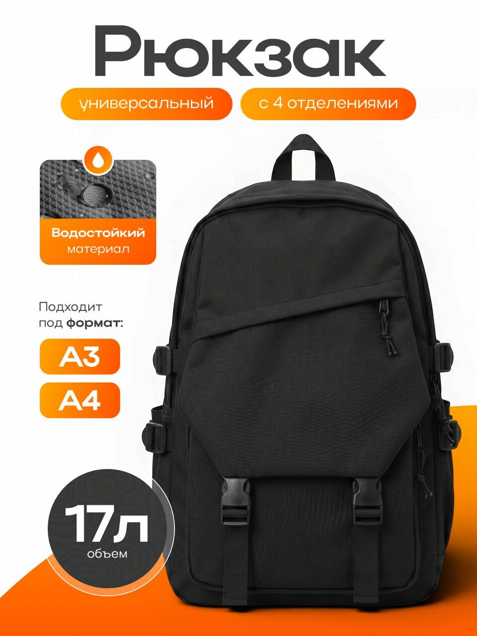Многофункциональный рюкзак на каждый день, универсальный, стильный