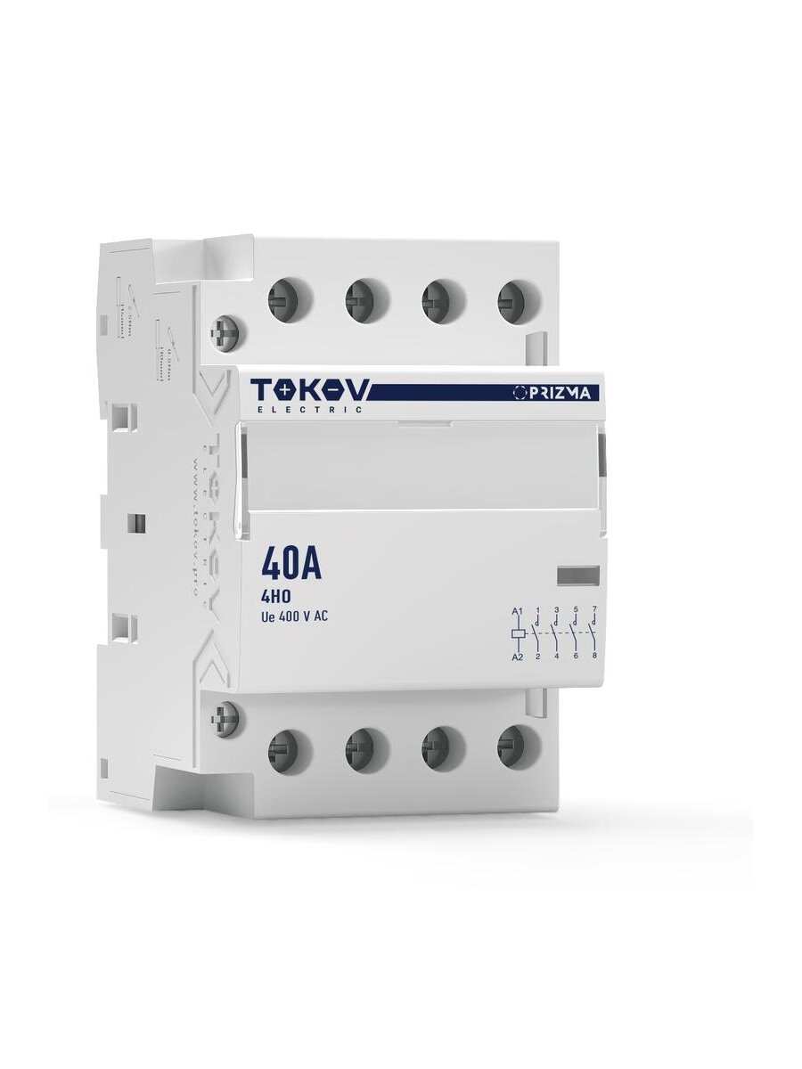 Контактор модульный 54мм 40А 230В АС 4НО PRIZMA TOKOV ELECTRIC TKE-PZ-MC-3-40-230-40