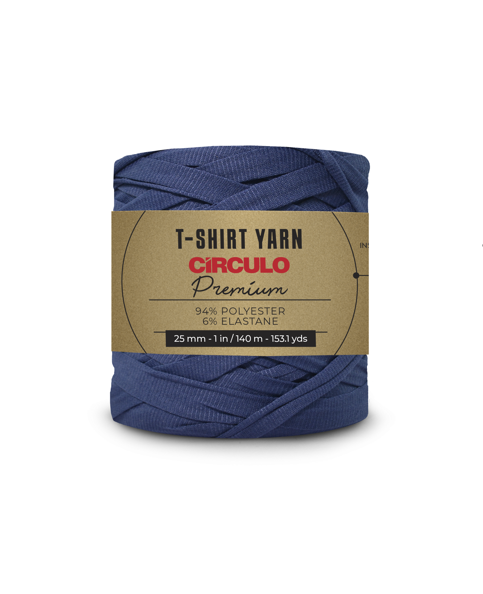 Пряжа CiRCULO PREMIUM T-SHIRT YARN (94% полиэстер, 6% эластан, 270гр. 140м, цвет 2802