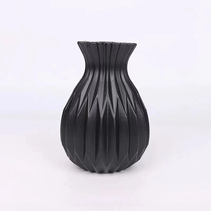 Пластиковая ваза-корзина белая Черный, Black