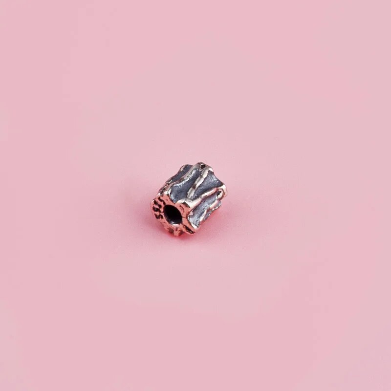 Серебряная бусина S925 с рельефом дерева