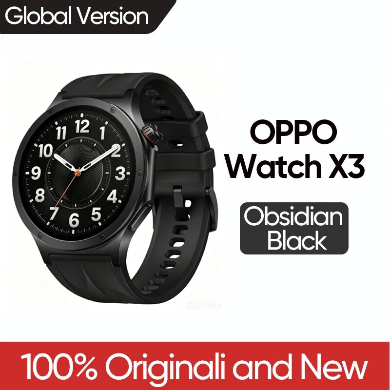 OPPO Watch X3 умные часы для взрослых Obsidian Black