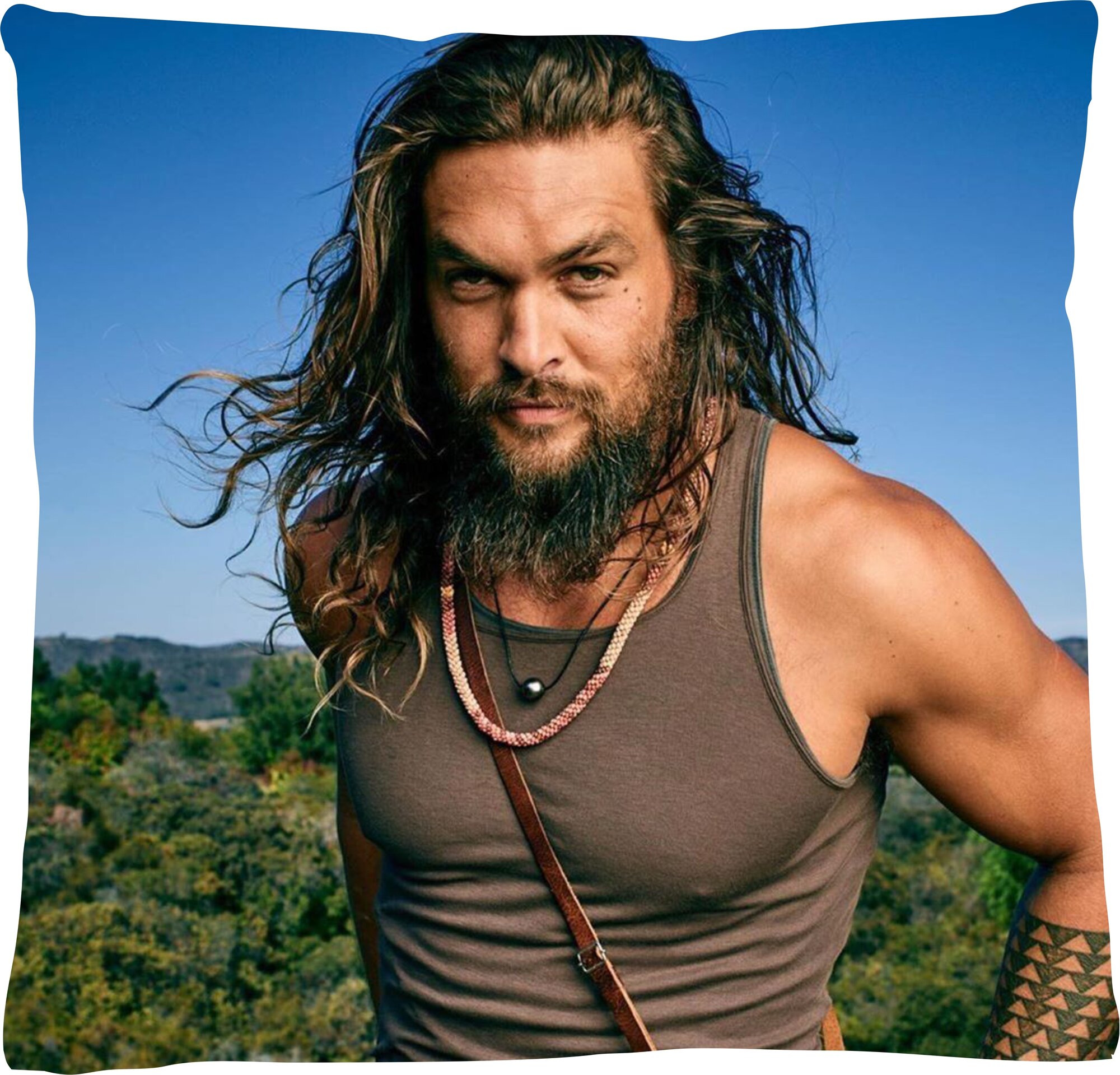 Подушка квадратная Jason Momoa Джейсон Момоа