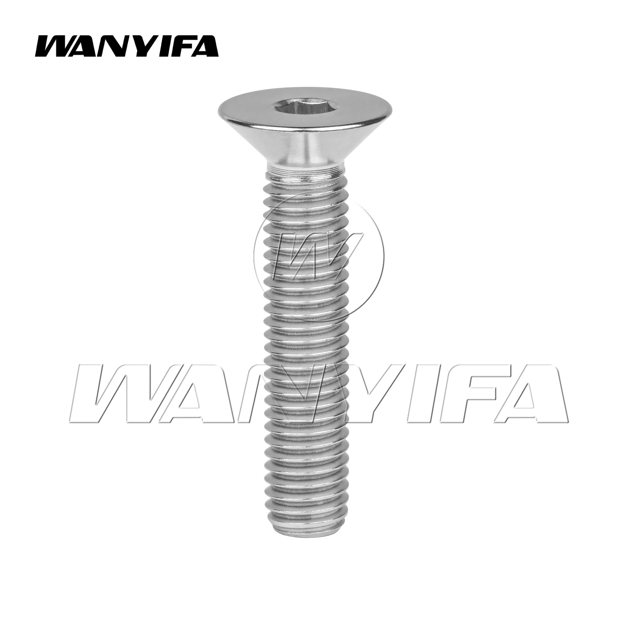 Wanyifa титановые болты M6/M8x10 15 20 25 30 35 40 45 50 60 65 мм Серебряный, Titanium, M6x15mm