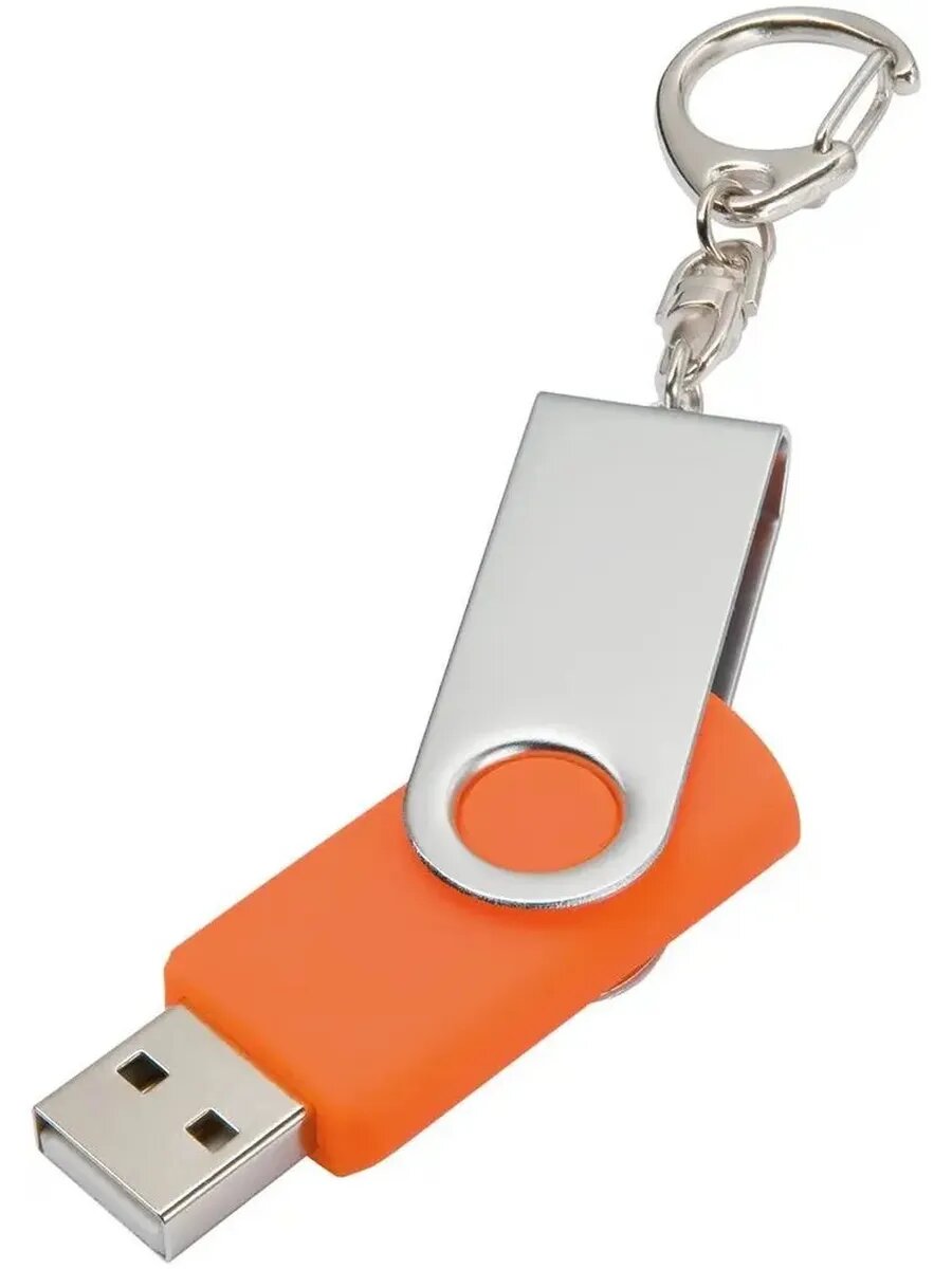 Оранжевая USB-флешка 16Гб с быстрым доступом