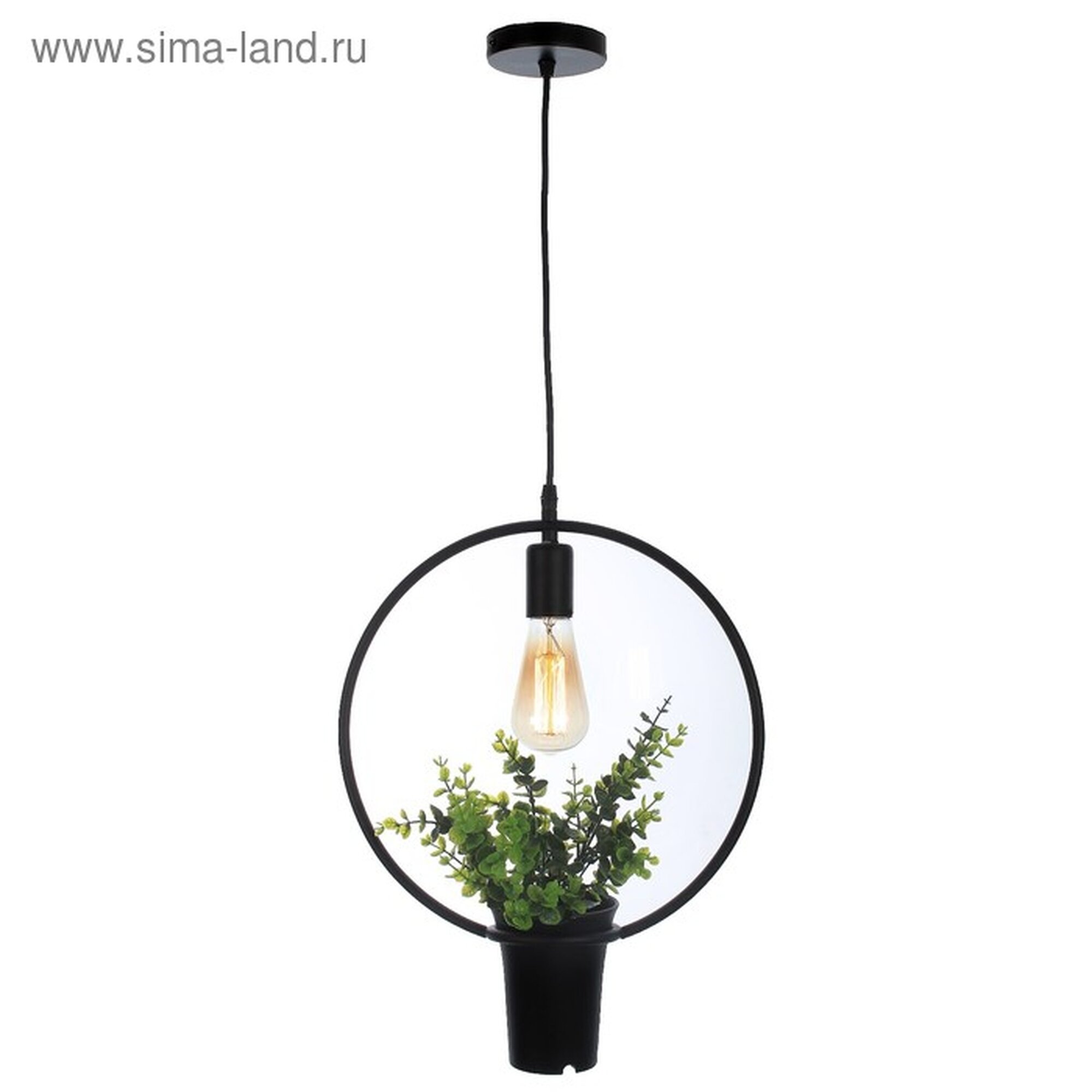 Светильник BayerLux "Круг", цвет черный, 1x40W, E27, 12x34x48 см