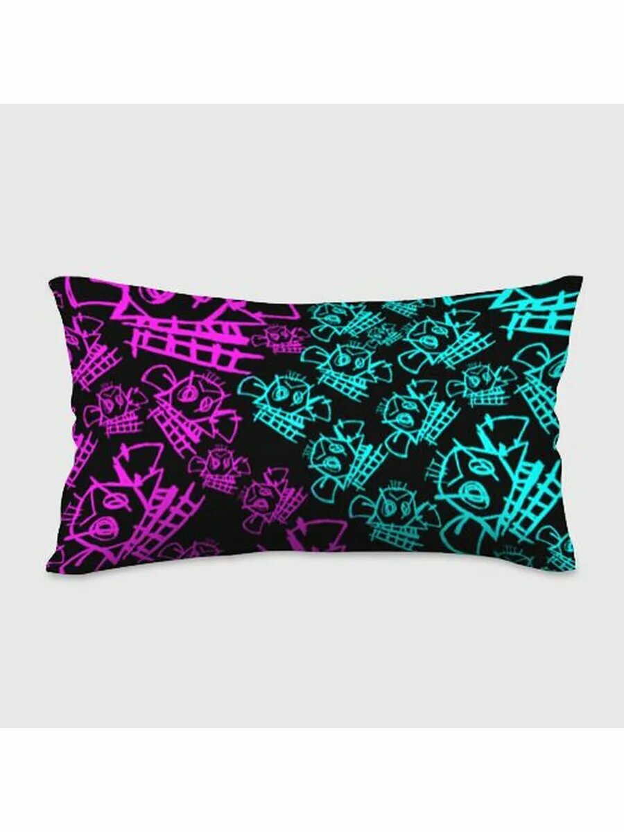 Jinx Джинкс neon pattern Подушка — фото 1