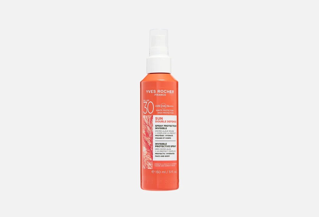 Yves Rocher Invisible Солнцезащитный спрей для лица и тела SPF 30 150мл