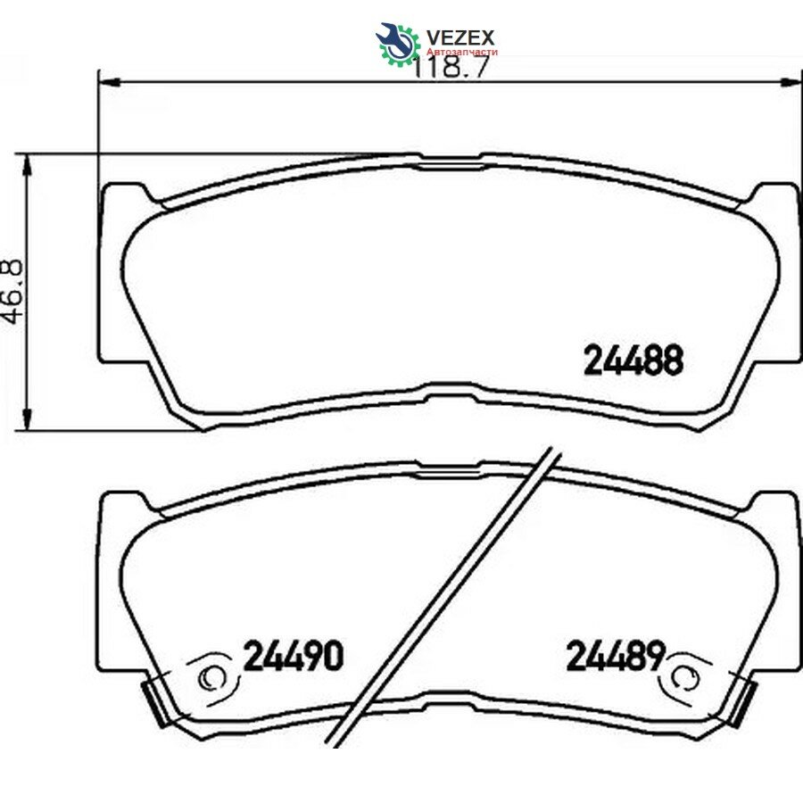 MINTEX MDB2855 Колодки тормозные дисковые к-т 4 шт. MDB2855