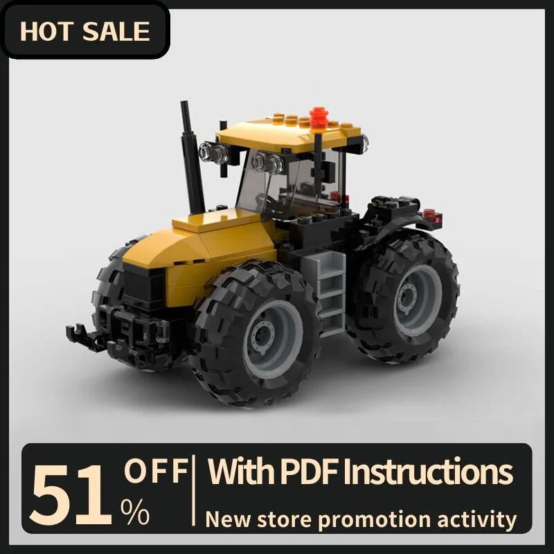 Moc Traktor Jcb Fastrac Трактор с прицепом