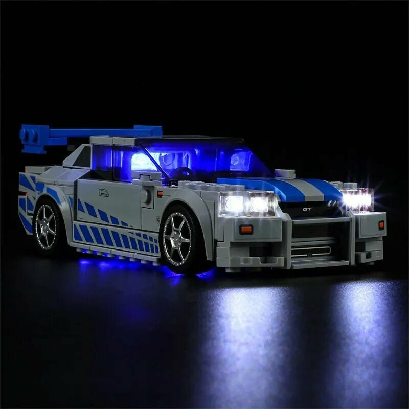 Светодиодная подсветка для модели 76917 Speed Fast 2 Furious Nissan Skyline GT-R Building Blocks (продается только светодиодная подсветка)