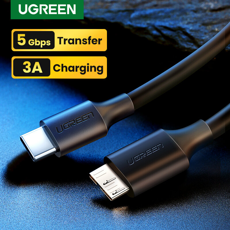 UGREEN USB Type C на Micro USB 3.0 внешний жесткий диск кабель для быстрой передачи данных и синхронизации зарядки для W