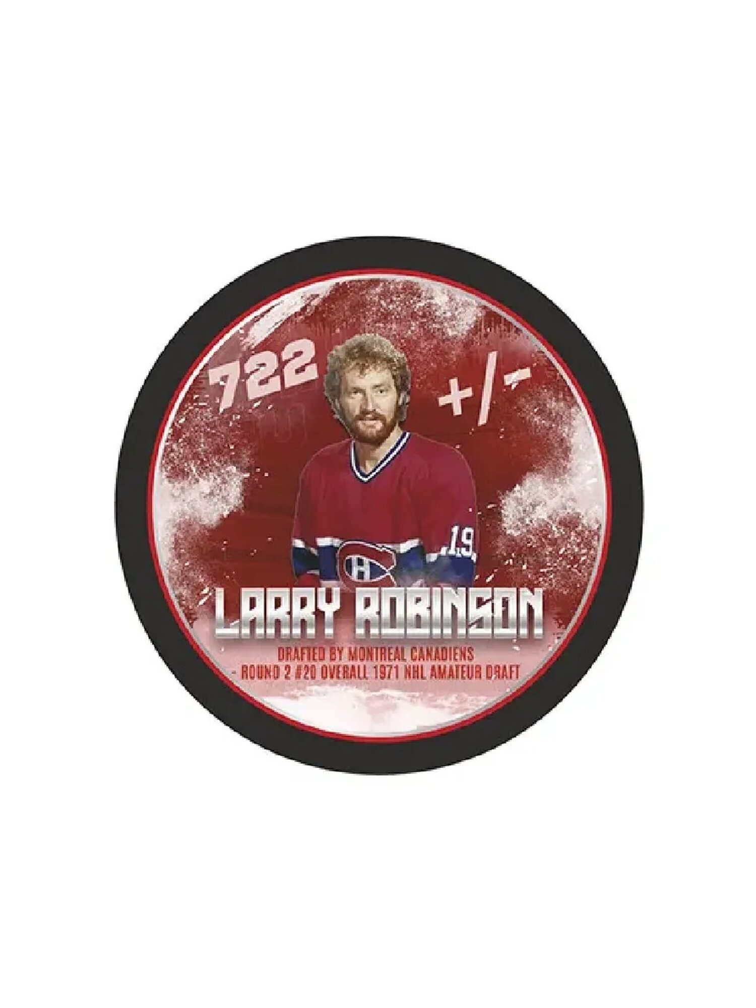 Шайба Sportfanat Игрок LARRY ROBINSON №19 Монреаль 1-ст, 76 мм
