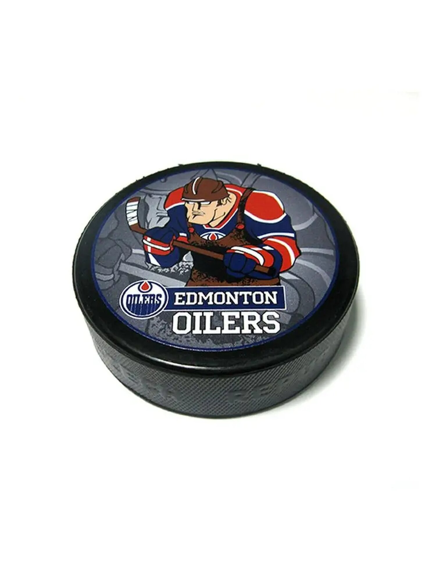 Шайба Sportfanat Edmonton Oilers Mascot, резина, 76 мм, цвет черный