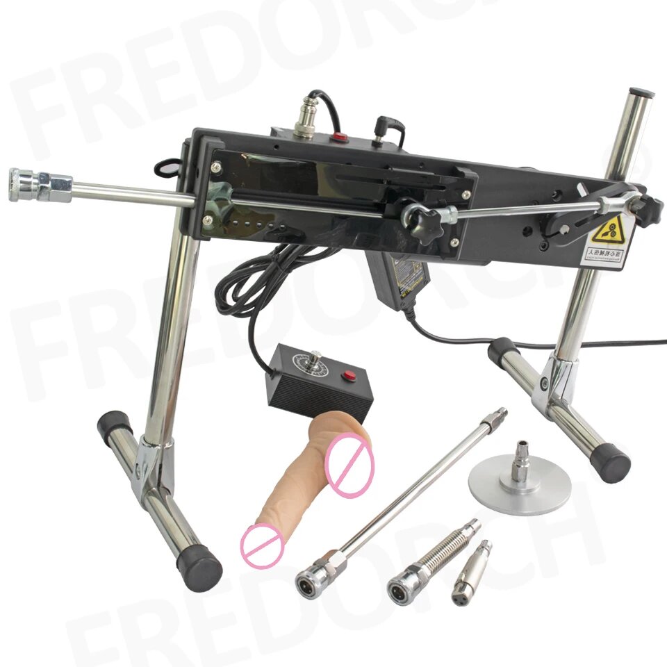 Fredorch 120W Teleskopische 3-15cm Automatische Masturbationsmaschine Paar SM Liebesmaschine Männliches und Weibliches Sexprodukt mit Dildo-Spielzeug