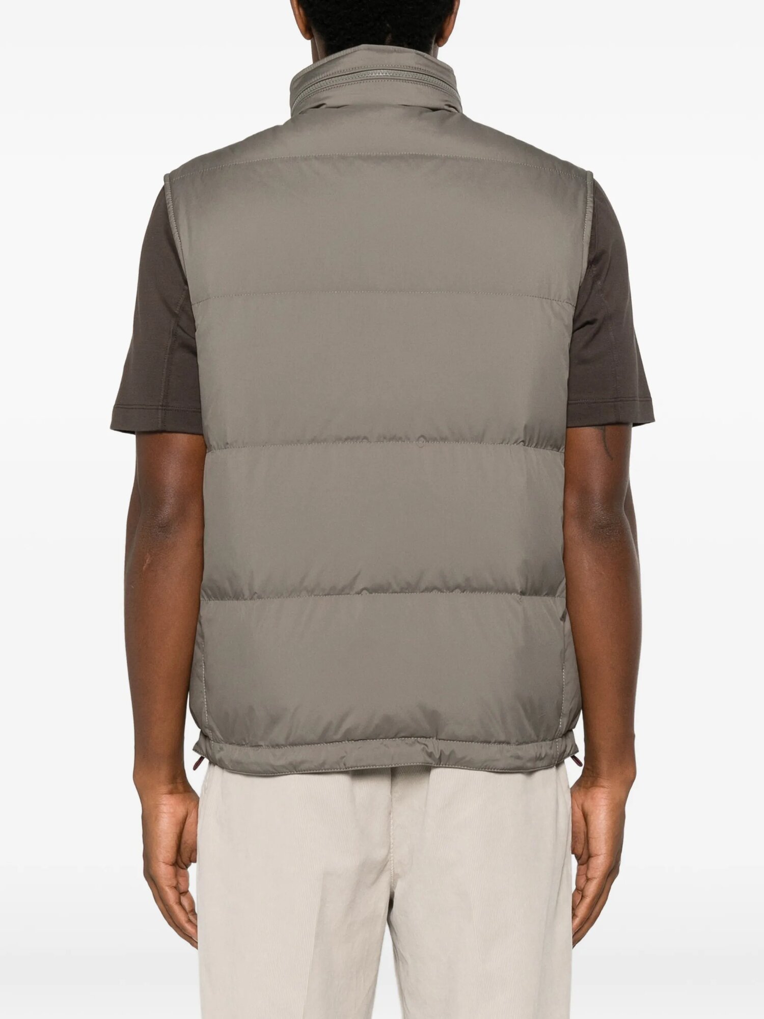 Жилет BRUNELLO CUCINELLI Lightweight techno-fabric down vest with packable hood, размер 62 — фото 1