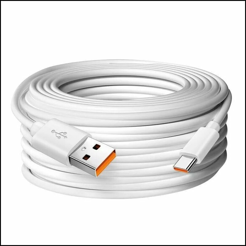 Кабель для мобильных устройств, 10 м, белый