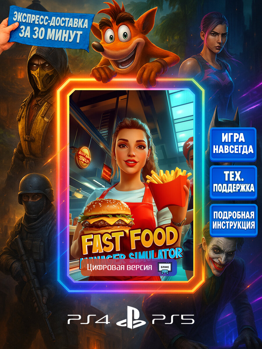 Fast Food Manager Simulator PS4/PS5 | Моментальная доставка | Английский язык | Для вечеринок