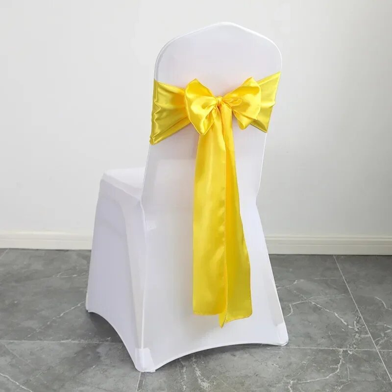 Бантик-галстук для стульев EVENTSDECOR Желтый, Yellow