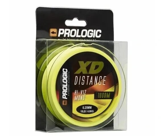 PROLOGIC Леска XD DISTANCE MONO - 0.30mm 1000m 6.6kg - HI-VIZ YELLOW