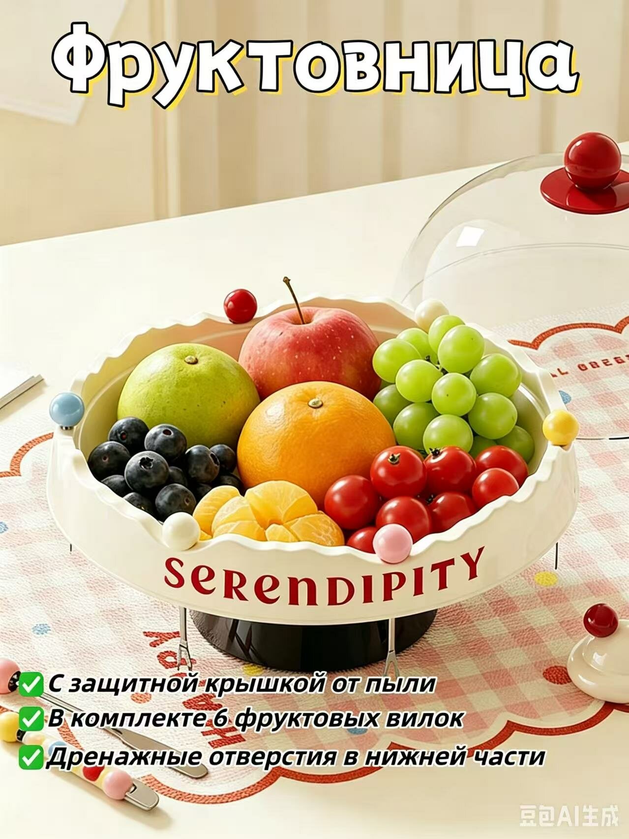 Exceling Star Фруктовница "Фруктовница", диаметр 24 см, 1 шт