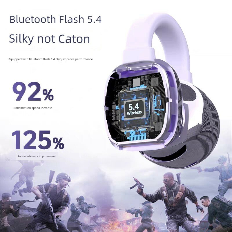Беспроводные наушники Bluetooth Flagship Edition с 60-часовой батареей, Hi-Fi без потерь, Bluetooth 5.4 - Звездный