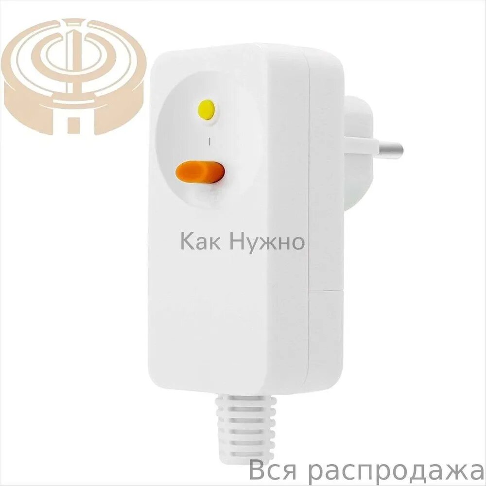 FI Автоматический выключатель, личная защита, сменная вилка, 10 мА, остаточный ток, 16 А, вилка ЕС, белая