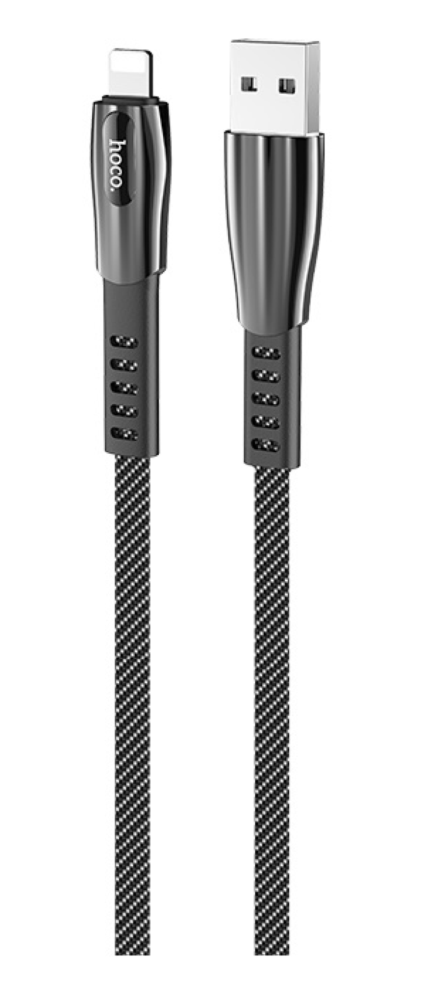USB дата кабель Lightning, HOCO, U70, 1.2m, темно-серый — фото 1