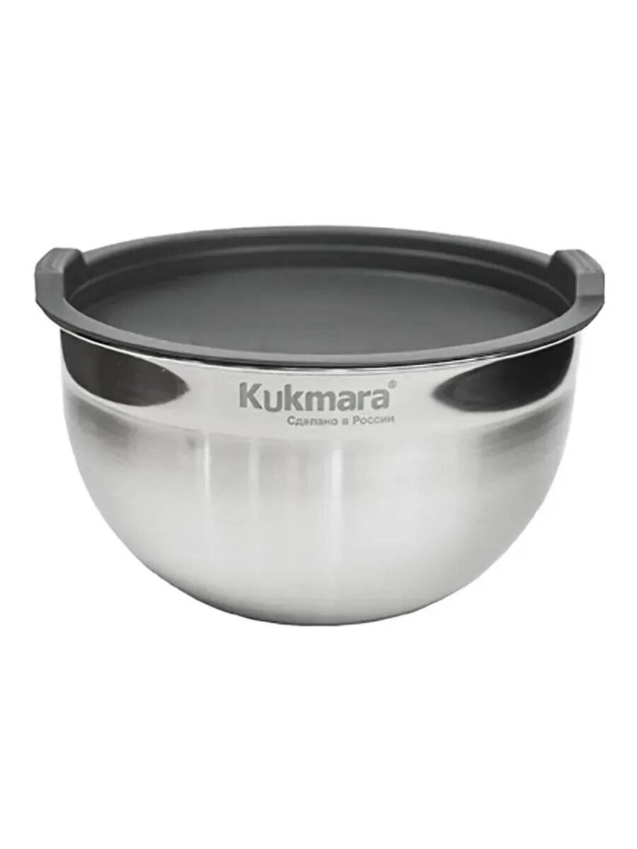 Миска из нержавеющей стали с крышкой 2,1л 18см для кухни