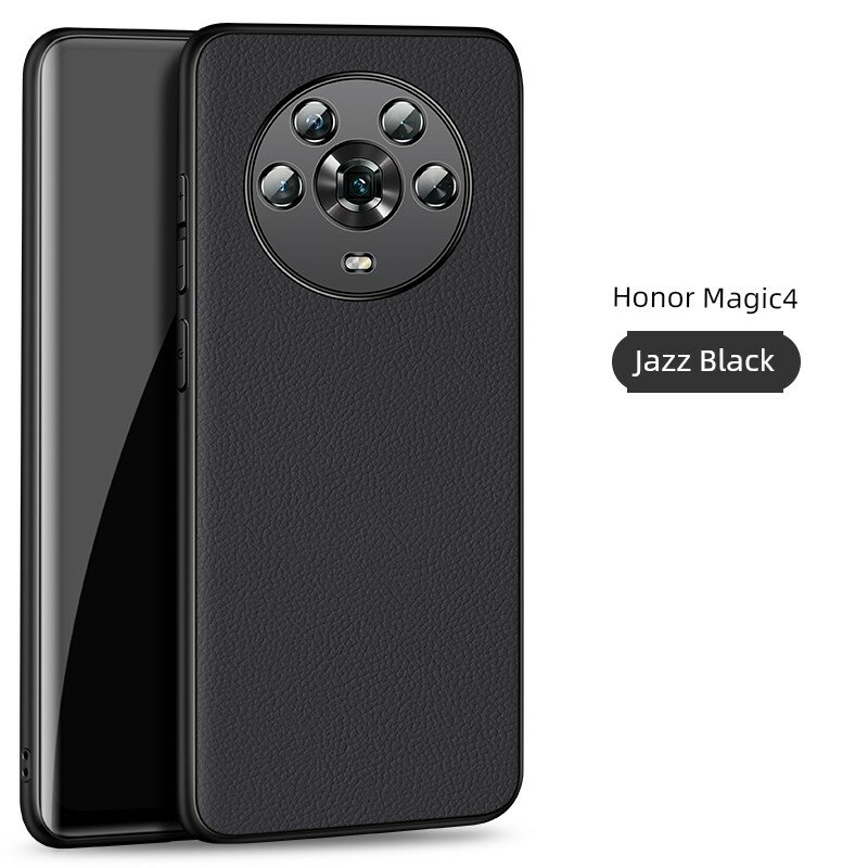 Кожаный чехол из натуральной кожи для Honor Magic4 Pro без магнитной задней панели, полная защита от ударов, матовый