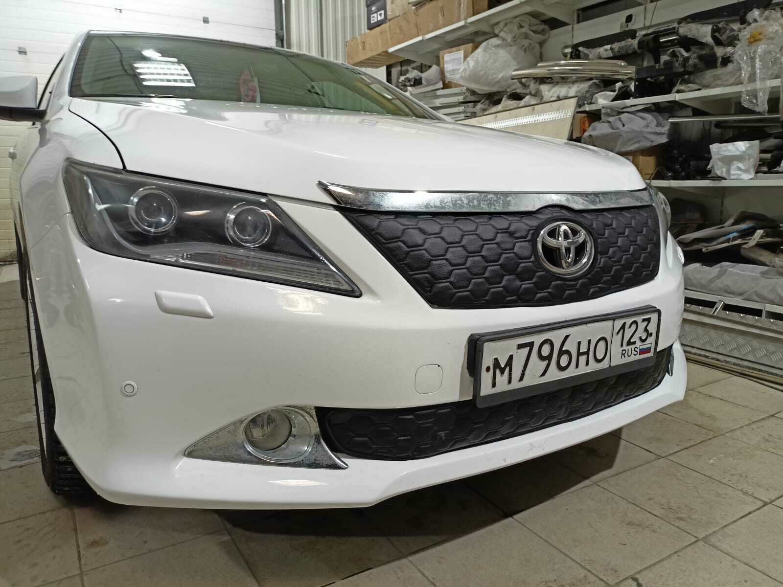 Утеплитель радиатора Экономия топлива Toyota Camry Тойота Камри XV50 (2011 -2014 VII)