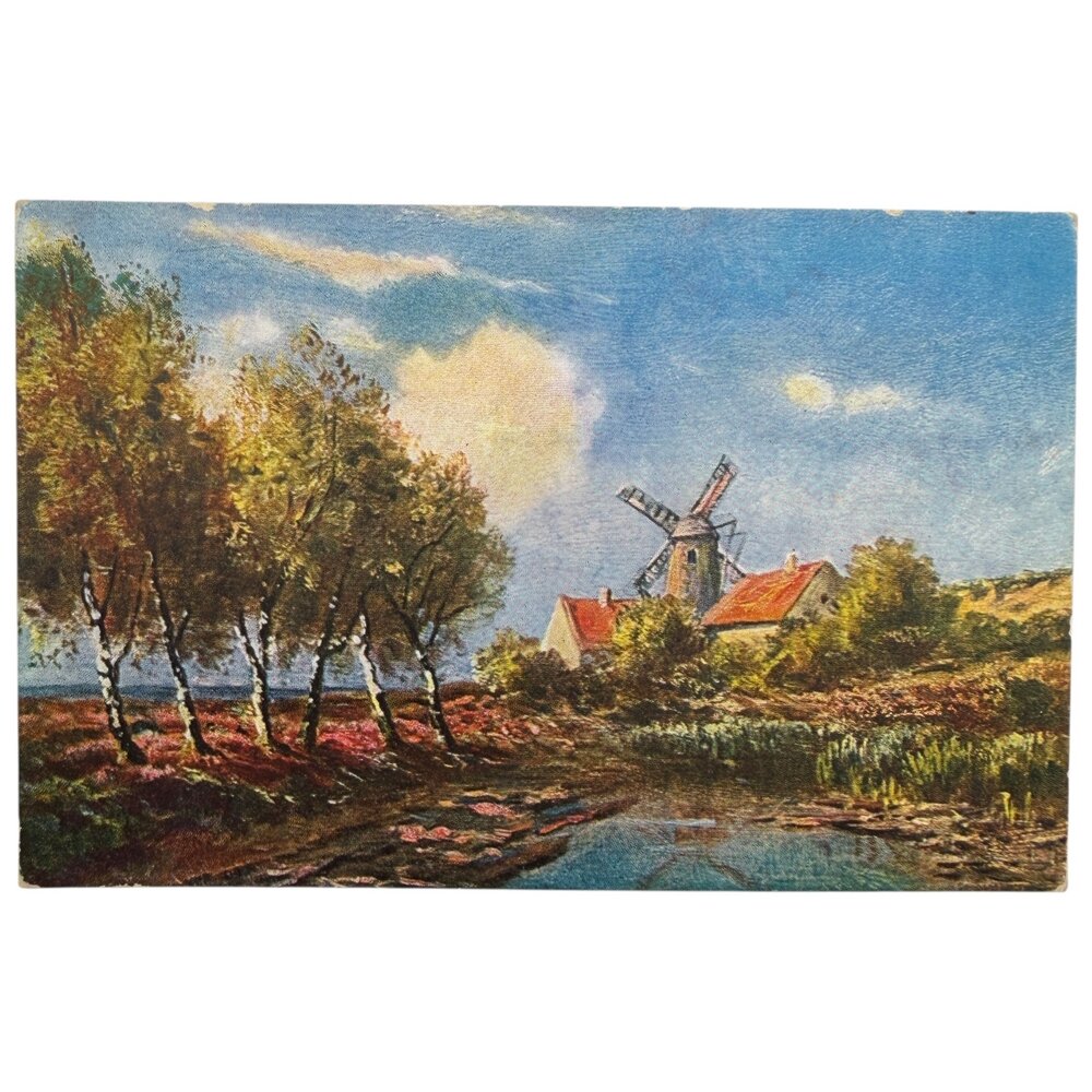 Почтовая открытка "Старая мельница у ручья" 1900-1917 гг. Германская Империя