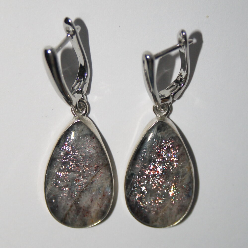 Серьги с подвесками True Stones, гeлиoлит