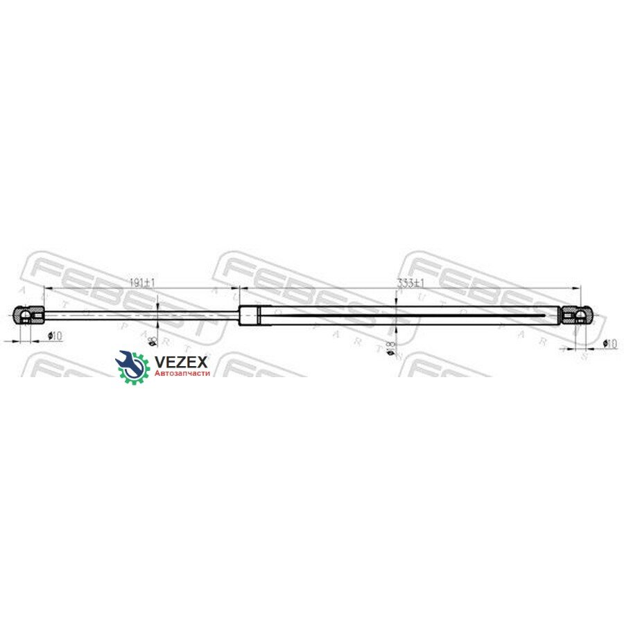 FEBEST 14117-002 газовый упор багажника L542/520N 14117-002
