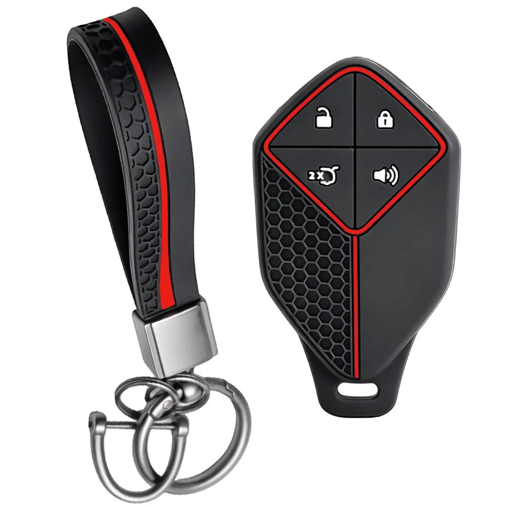 Новый силиконовый чехол для автомобильного ключа 2026 года для Changan DEEPAL S7 With Keychain Red