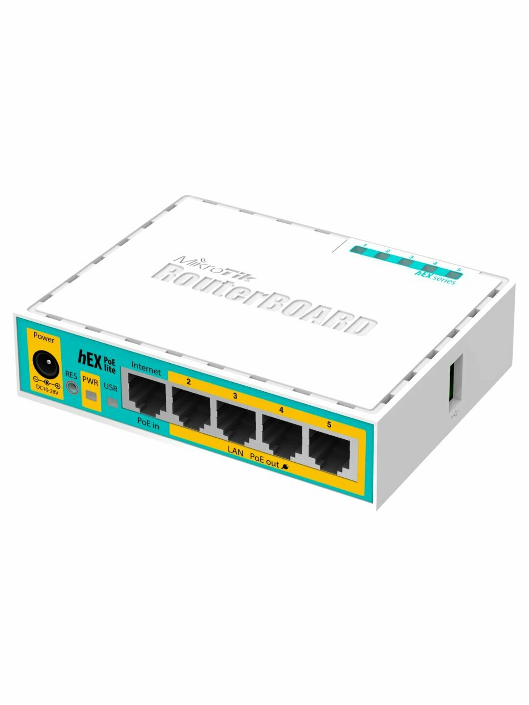Коммутатор MikroTik hEX PoE lite 5*10/100 LAN, 4*PoE (RB750UPr2)