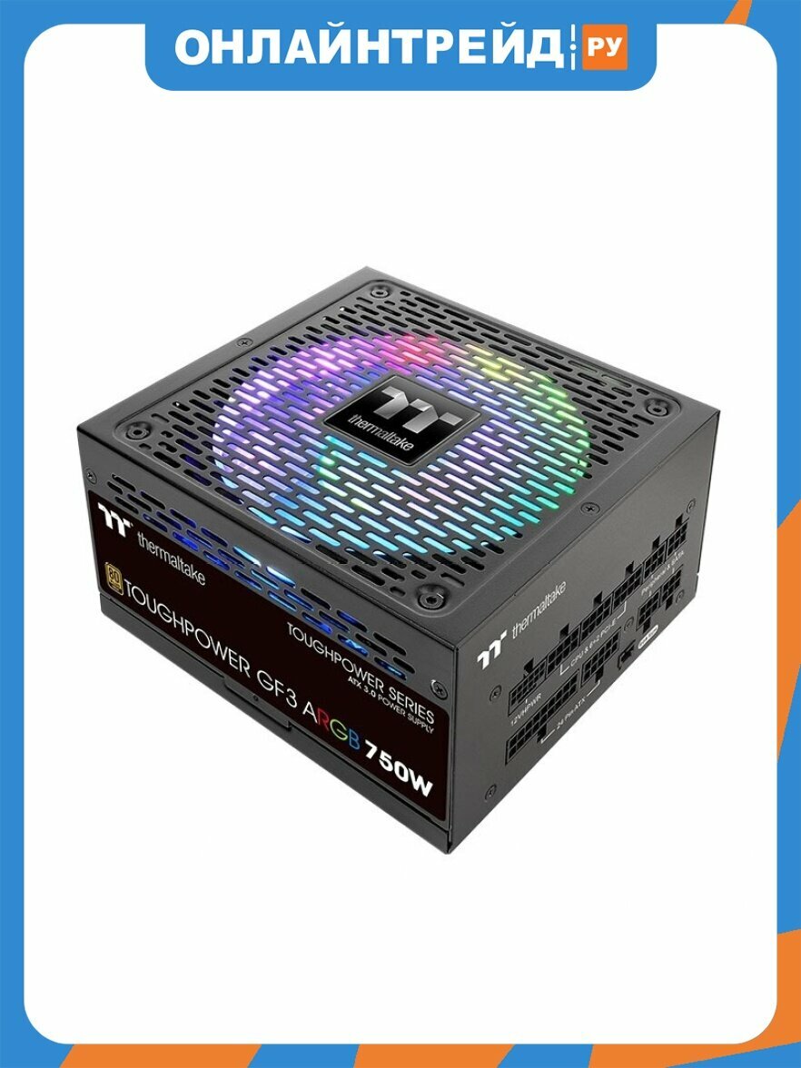 Блок питания Thermaltake Toughpower GF3 ARGB, 750W, 80+ Gold, ATX3.0 (PS-TPD-0750F4FAGE-1)