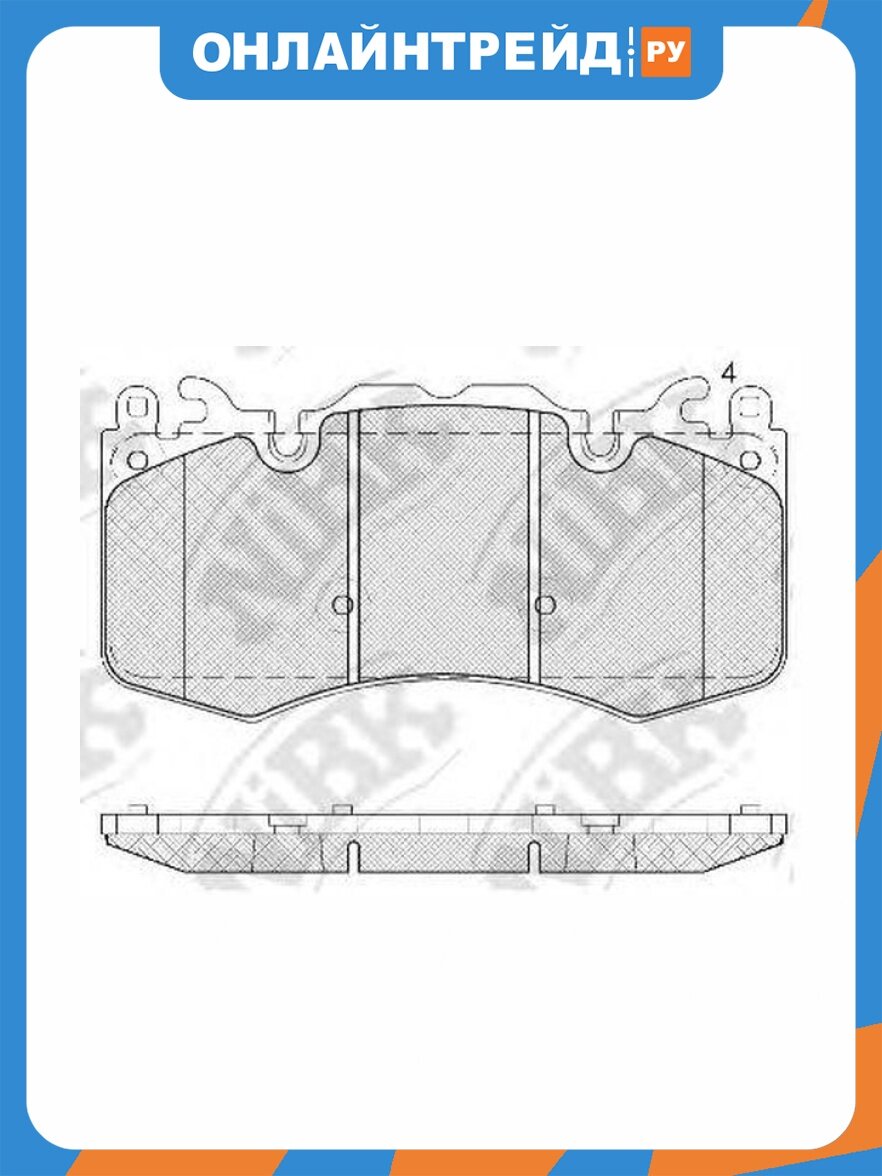 Колодки тормозные передние Nibk для LAND ROVER Discovery, Range Rover, PN0567, 4 шт