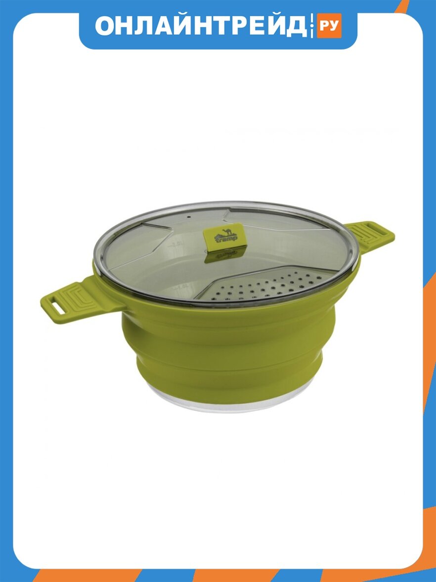 Котелок силиконовый Tramp TRC-146 2,5 л оливковый