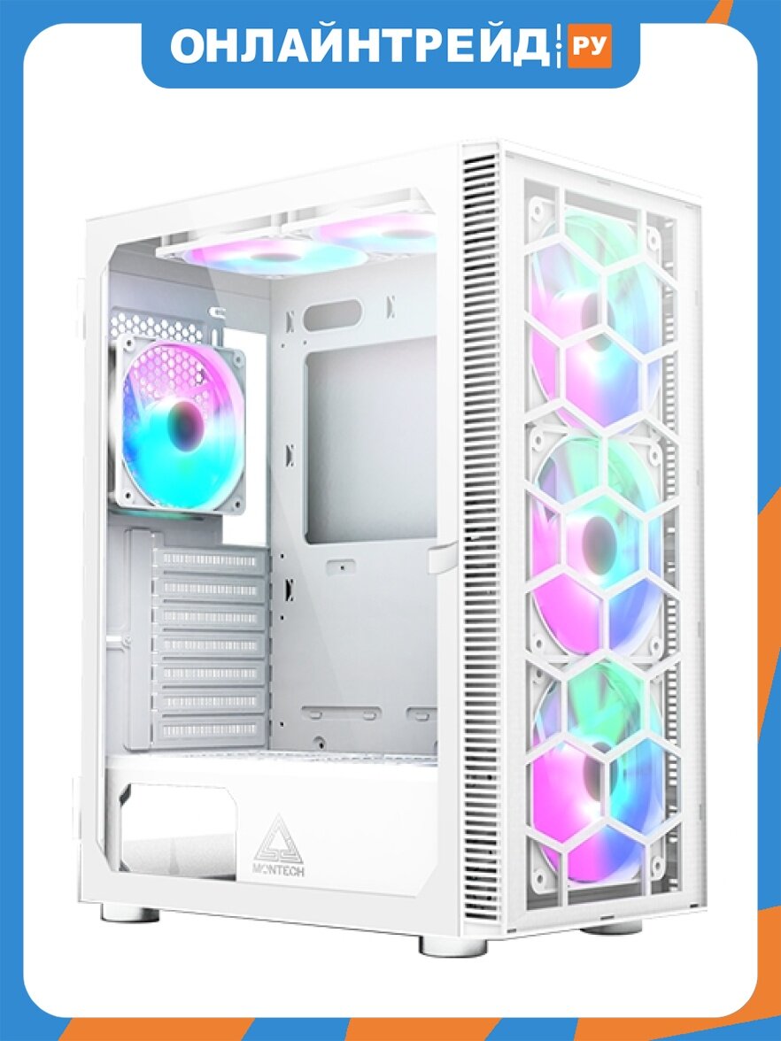 Корпус Montech X3 GLASS, белый