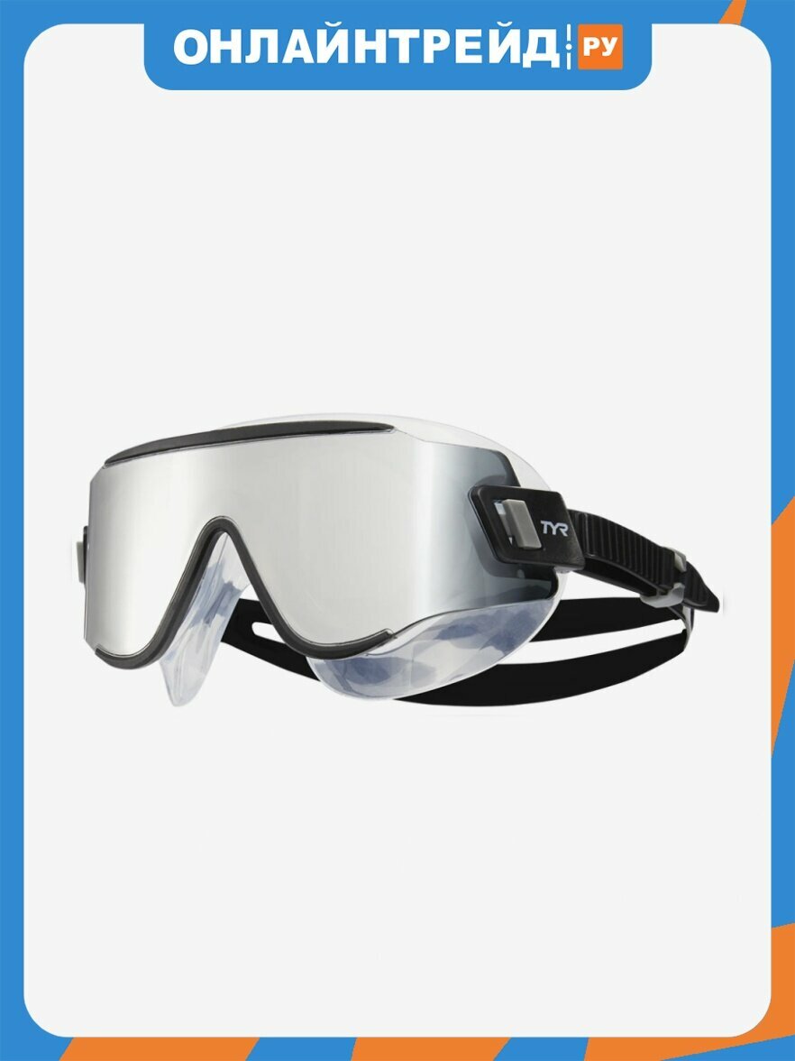 Маска для плавания Tyr Tidal Wave Mirrored Swim Mask, 043, серебристый