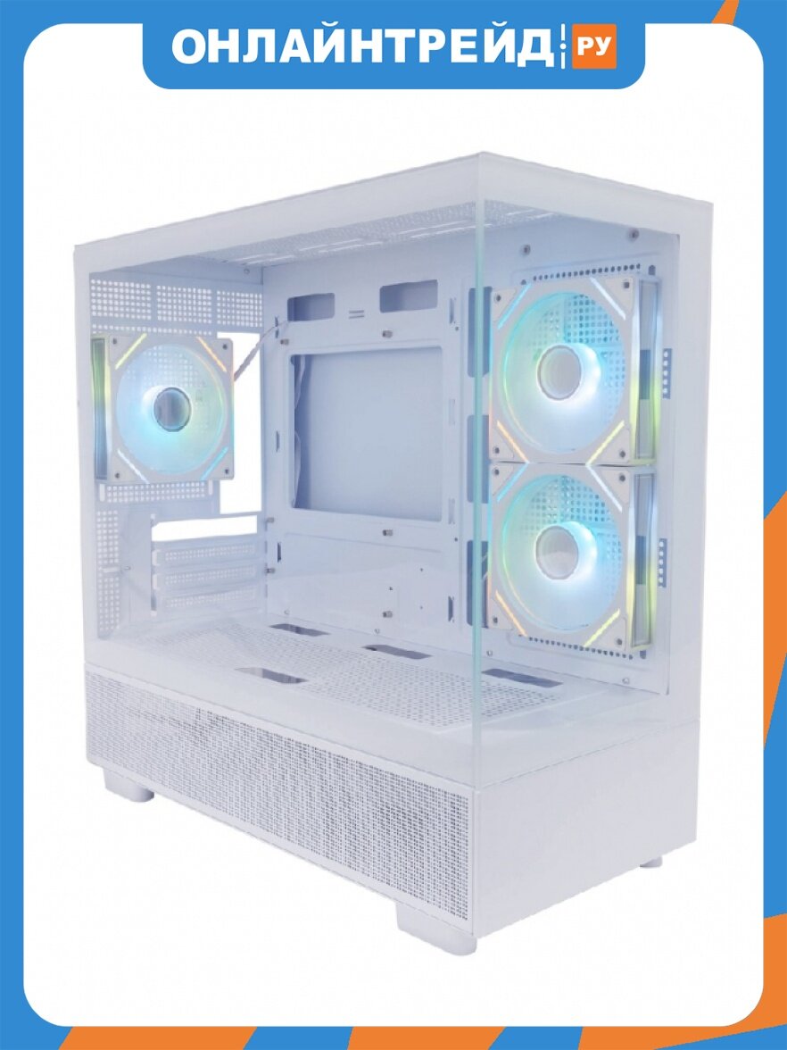 Корпус 1STPLAYER MIKU Mi5 ARGB, белый (Mi5-WH-2FC7R-W-1FC7-W)