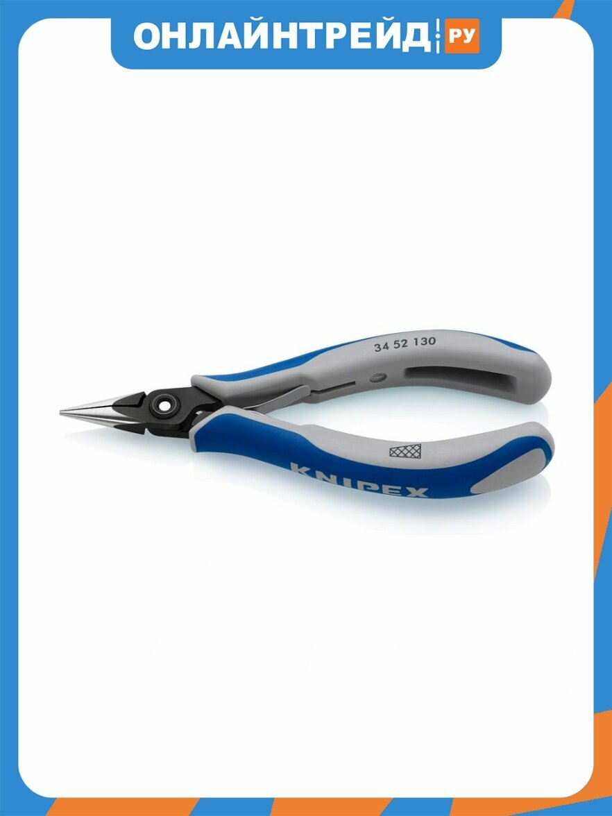 Прецизионные плоскогубцы Knipex KN-3452130, для электроники, вороненые 130 mm