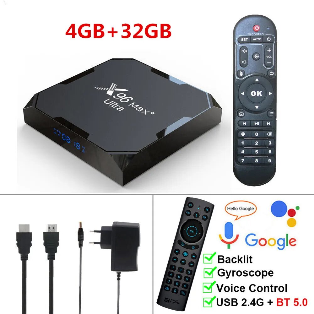 X96 MAX Plus ТВ приставка Android 11 4ГБ 64ГБ 4G 32G G20SPRO BT