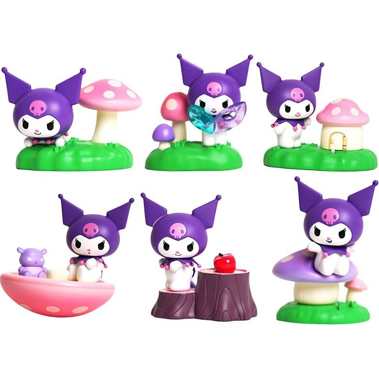 Коллекционные фигурки унисекс MOETCH Kuromi Садовая коллекция Грибы, 3 шт.