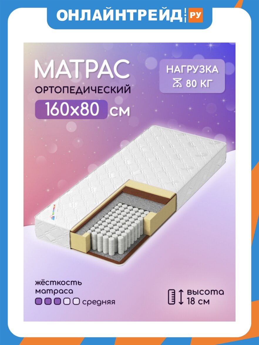 Матрас Капризун Дрим Хард ППУ Плюс 80х160х18 см