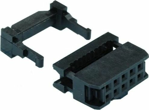 Разъем KLS KLS1-204-10-B IDC гнездо на шлейф 10 контактов предельный ток/напряжение 1 А/500 В, без шлейфа, 1 шт